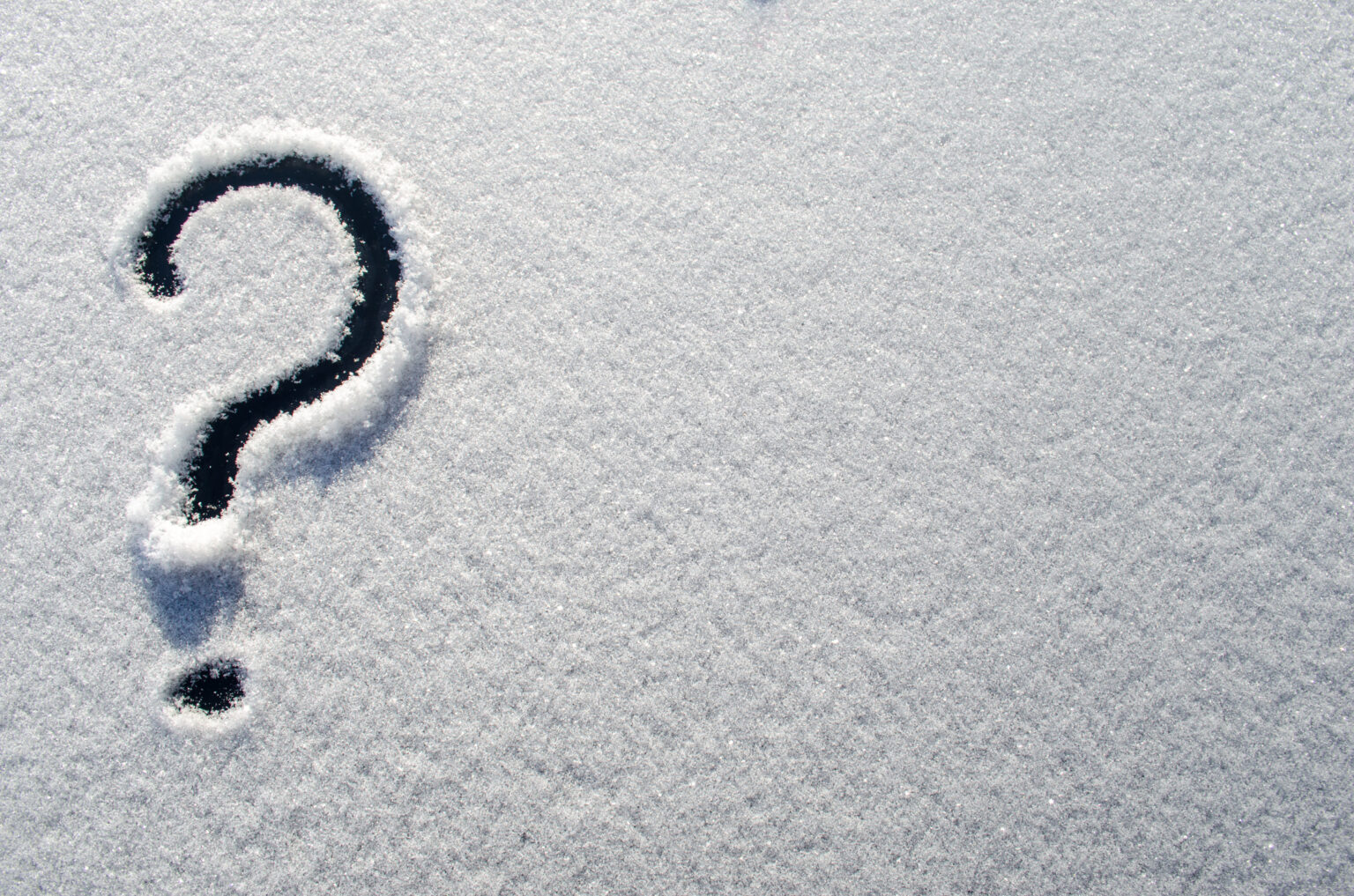 question mark in the snow | TRANS.Biz